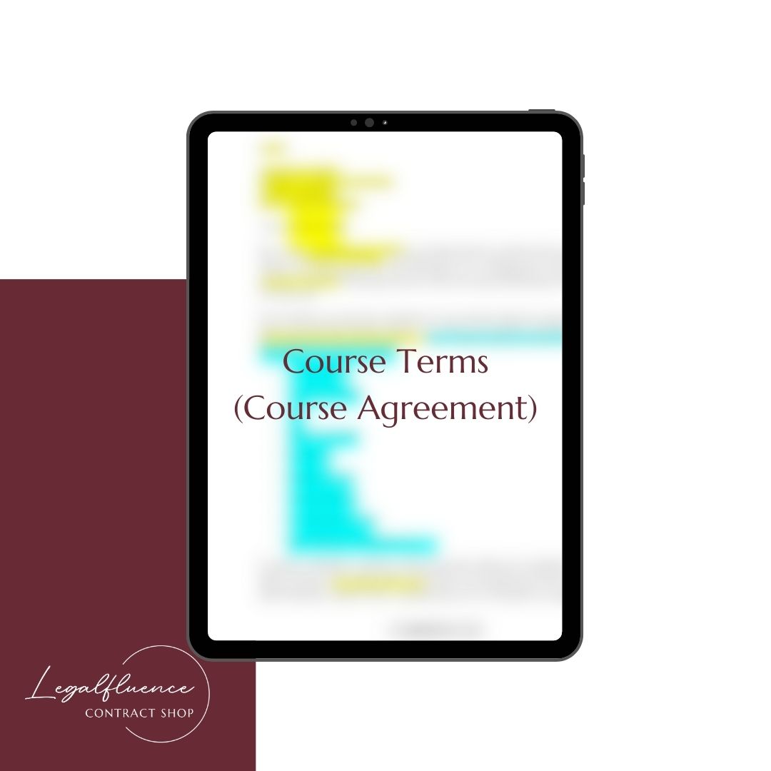 Course Terms (Course Agreement) – Legal-Fluence